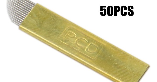 Microblading 14 Pcd Altın İğne 50 Adet